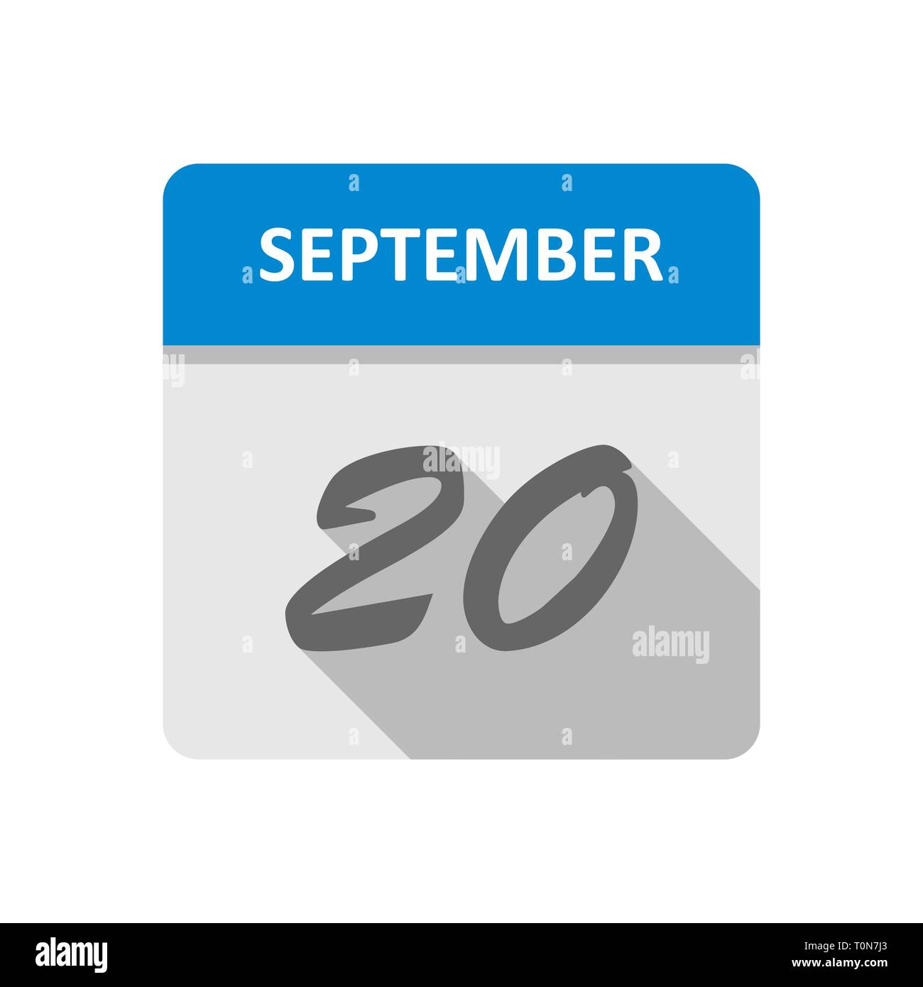 September 20th Date on a Single Day Calendar Stock Photo - Alamy