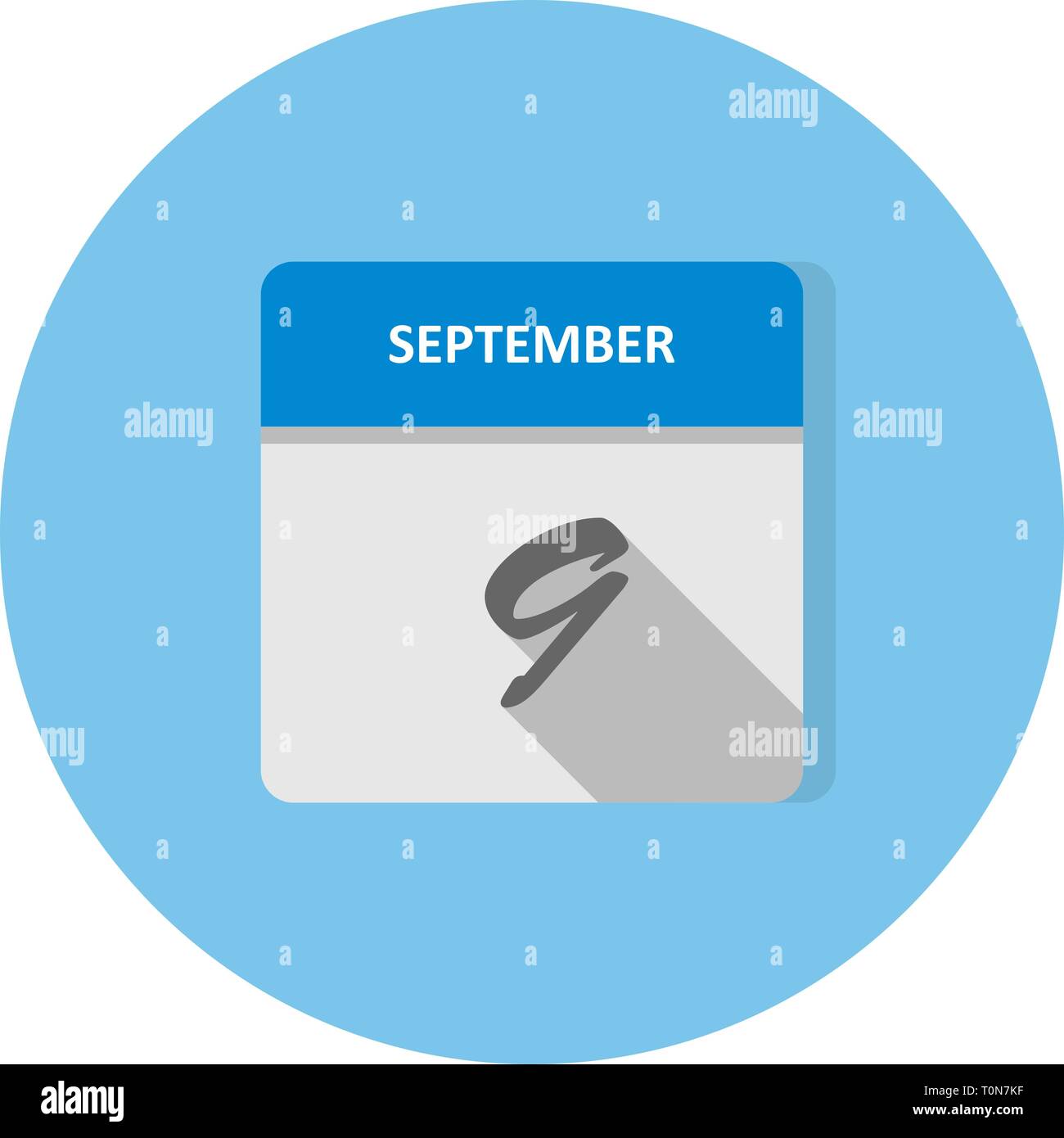 September 9th Date on a Single Day Calendar Stock Photo - Alamy