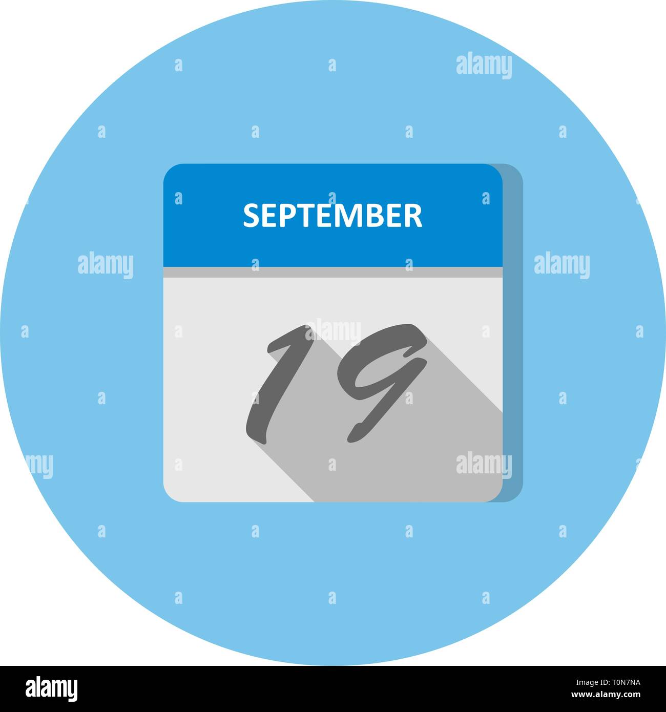 September 19th Date on a Single Day Calendar Stock Photo - Alamy