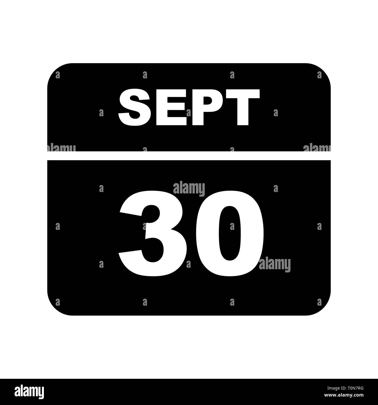 September 30th Date on a Single Day Calendar Stock Photo - Alamy
