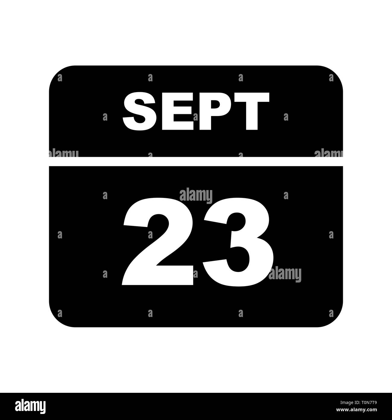 September 23rd Date on a Single Day Calendar Stock Photo - Alamy