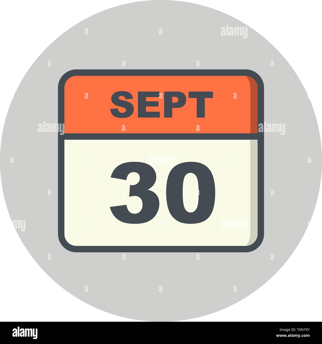 September 30th Date on a Single Day Calendar Stock Photo - Alamy