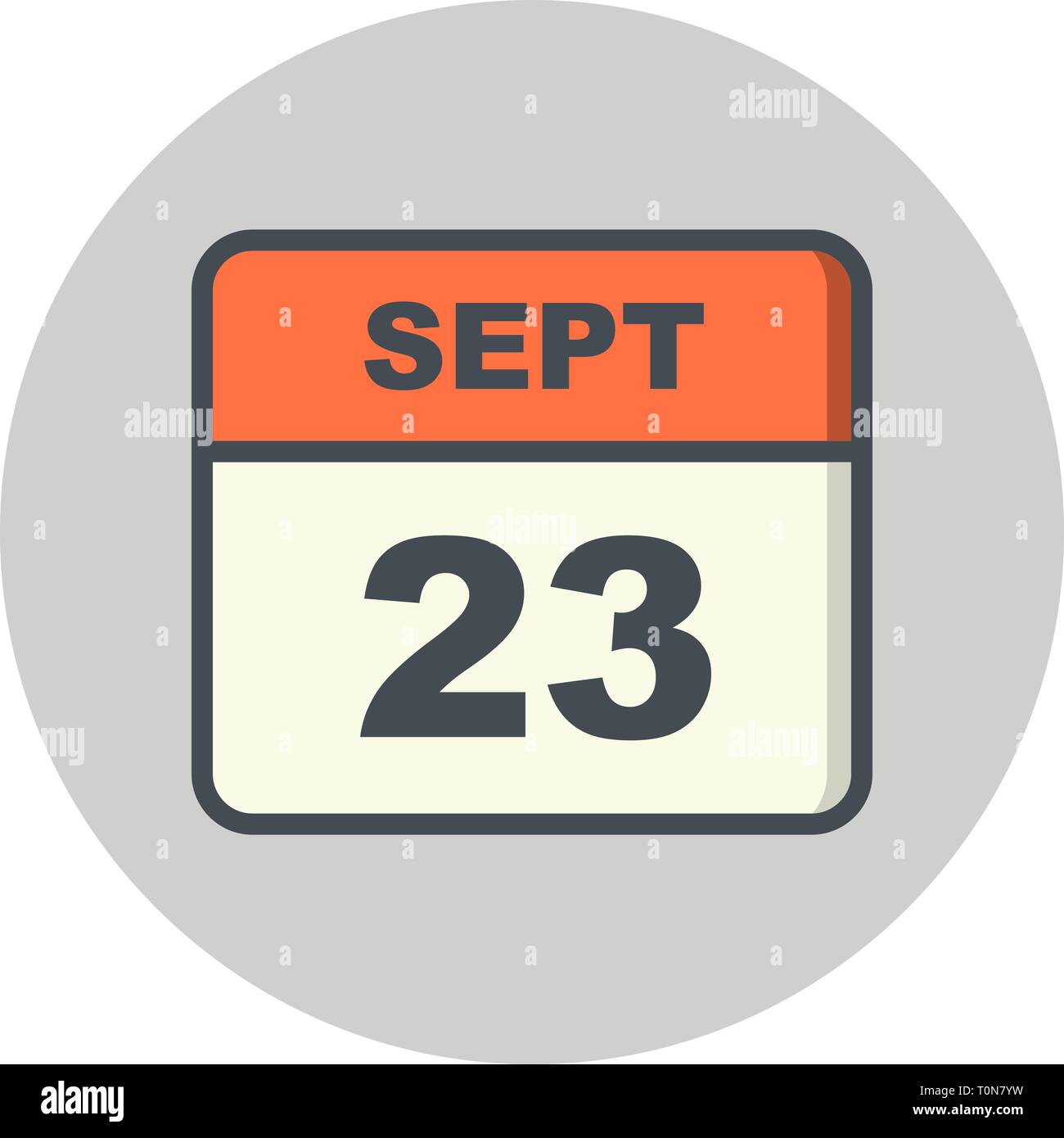September 23rd Date on a Single Day Calendar Stock Photo - Alamy