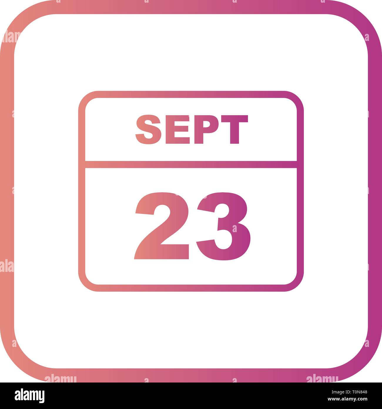 September 23rd Date on a Single Day Calendar Stock Photo - Alamy