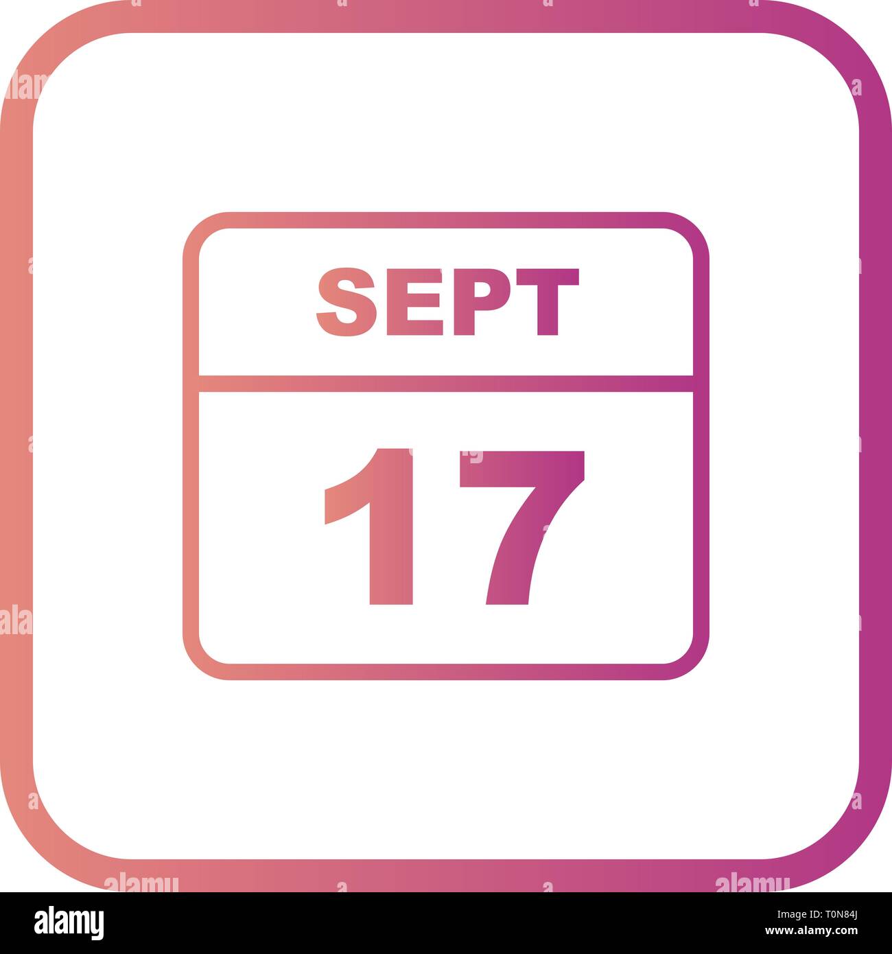 September 17th Date on a Single Day Calendar Stock Photo - Alamy