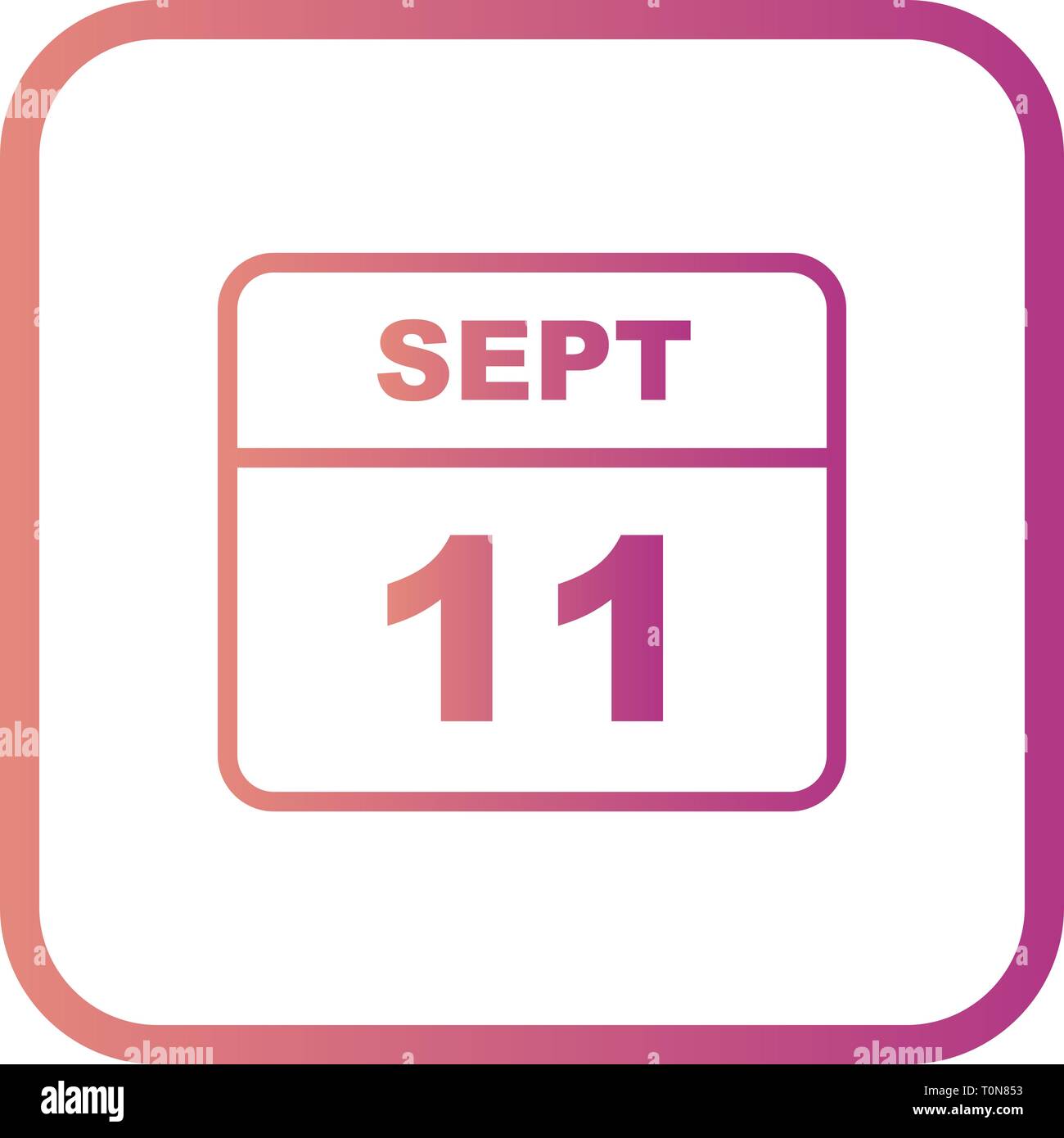 September 11th Date on a Single Day Calendar Stock Photo - Alamy