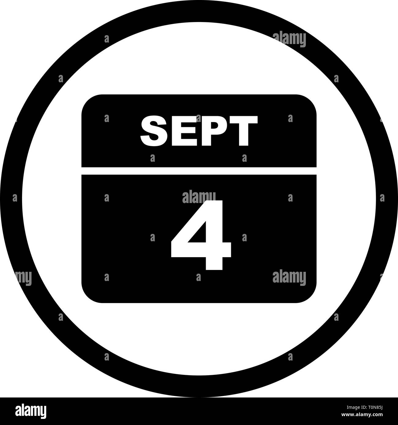 September 4th Date on a Single Day Calendar Stock Photo - Alamy
