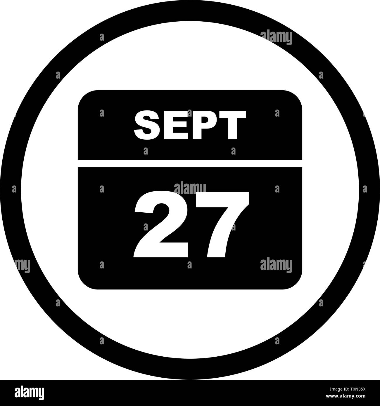 September 27th Date on a Single Day Calendar Stock Photo - Alamy