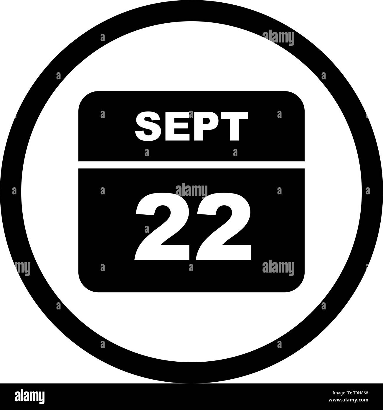 September 22nd calendar Black and White Stock Photos & Images - Alamy