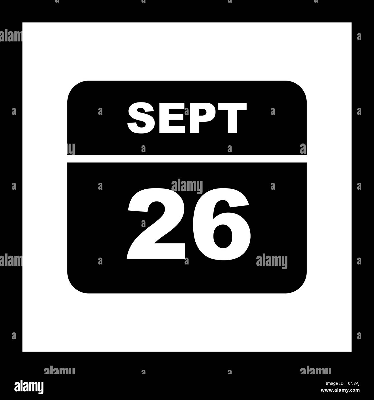 September 26 date Black and White Stock Photos & Images - Alamy