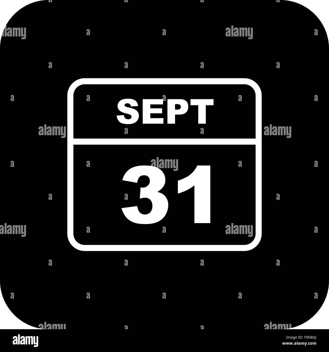 September 31st Date on a Single Day Calendar Stock Photo - Alamy