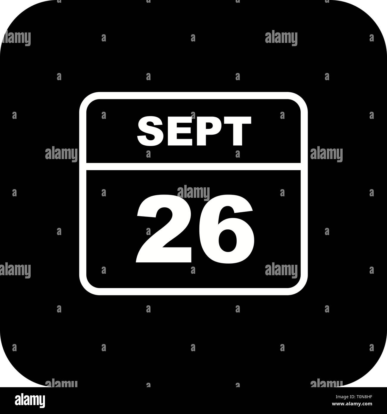 September 26 date Black and White Stock Photos & Images - Alamy
