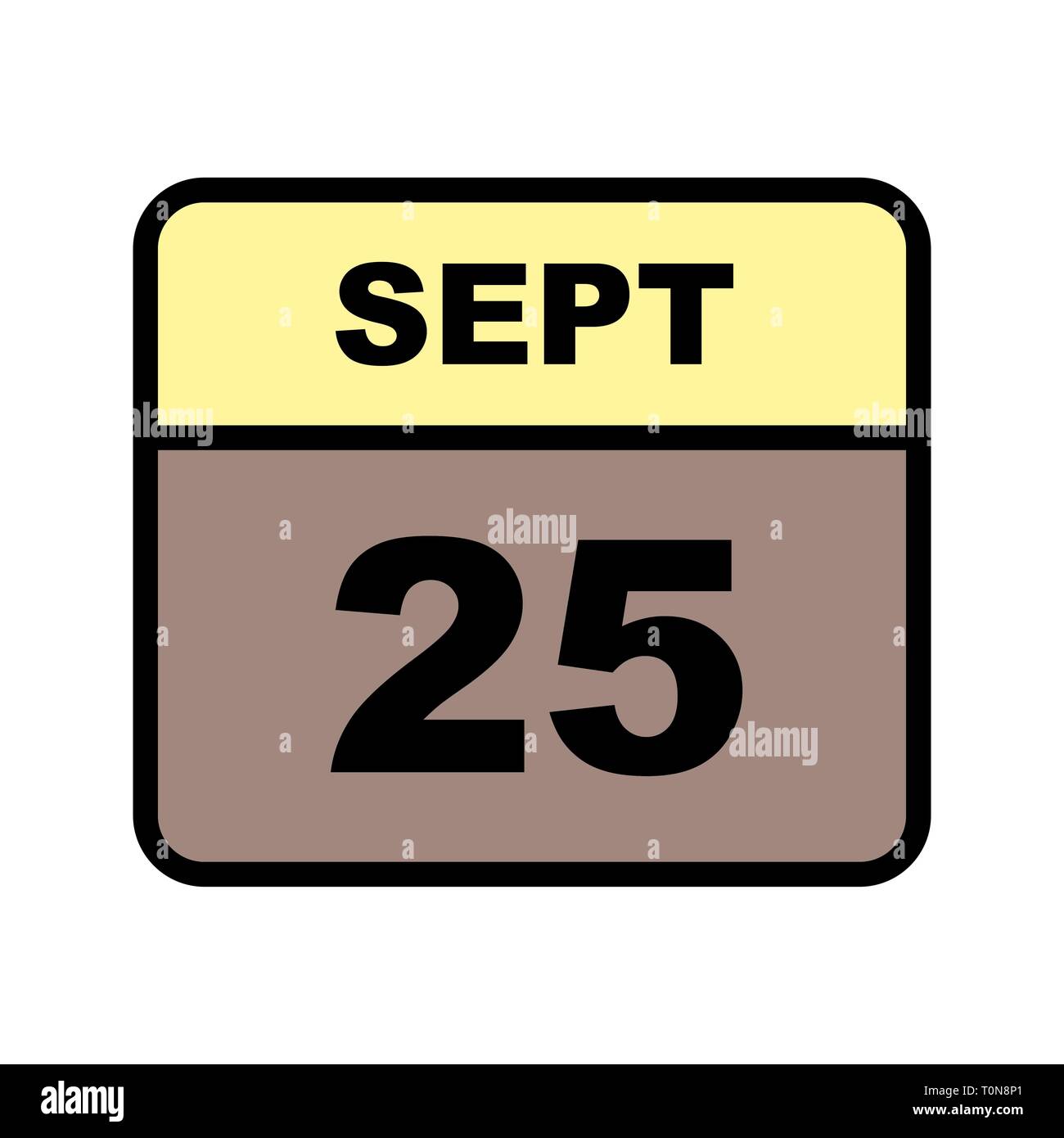 September 25th Date on a Single Day Calendar Stock Photo - Alamy