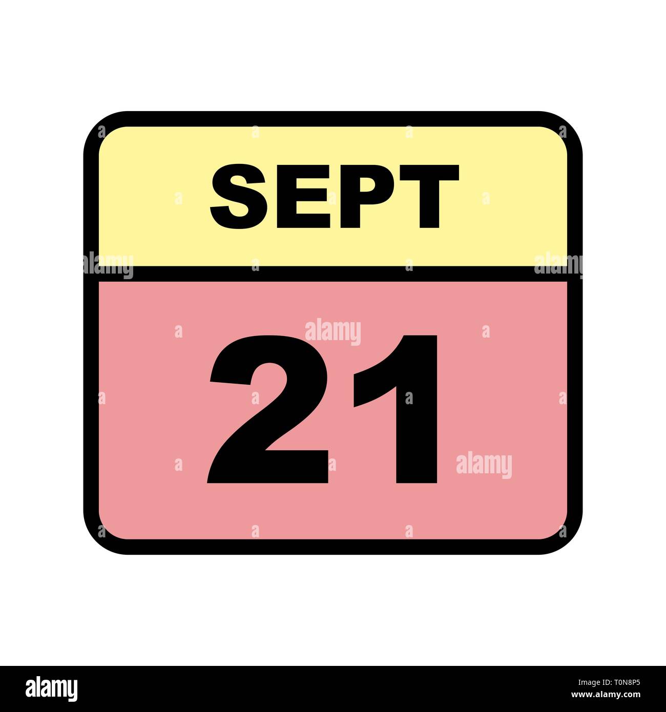 September 21st Date on a Single Day Calendar Stock Photo - Alamy