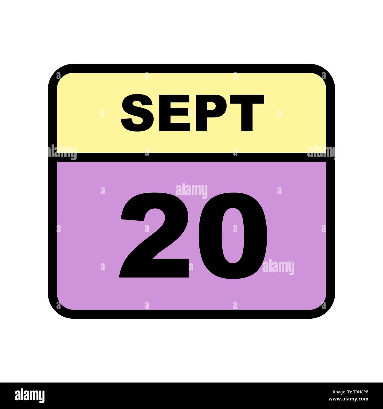 September 20th Date on a Single Day Calendar Stock Photo - Alamy