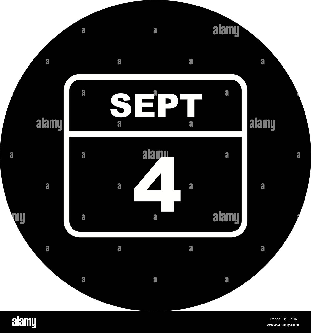 September 4th Date on a Single Day Calendar Stock Photo - Alamy
