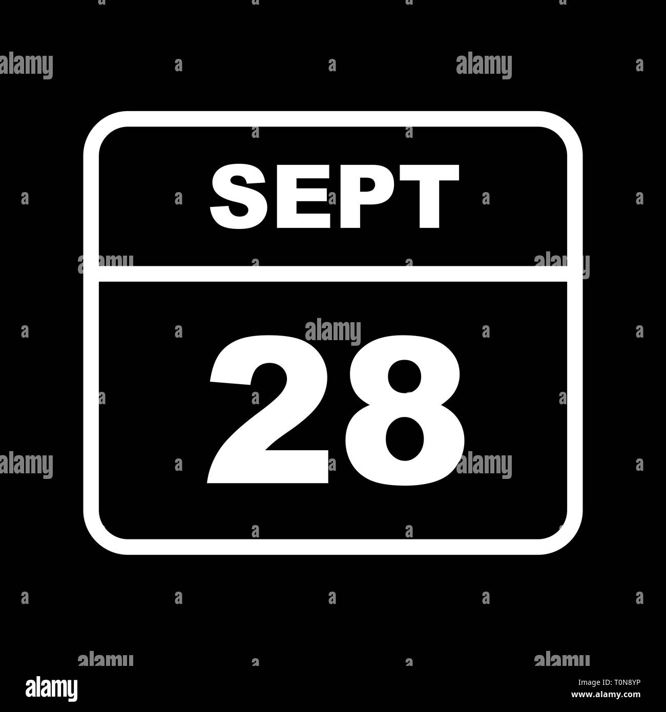 28 calendar day month Black and White Stock Photos & Images - Alamy