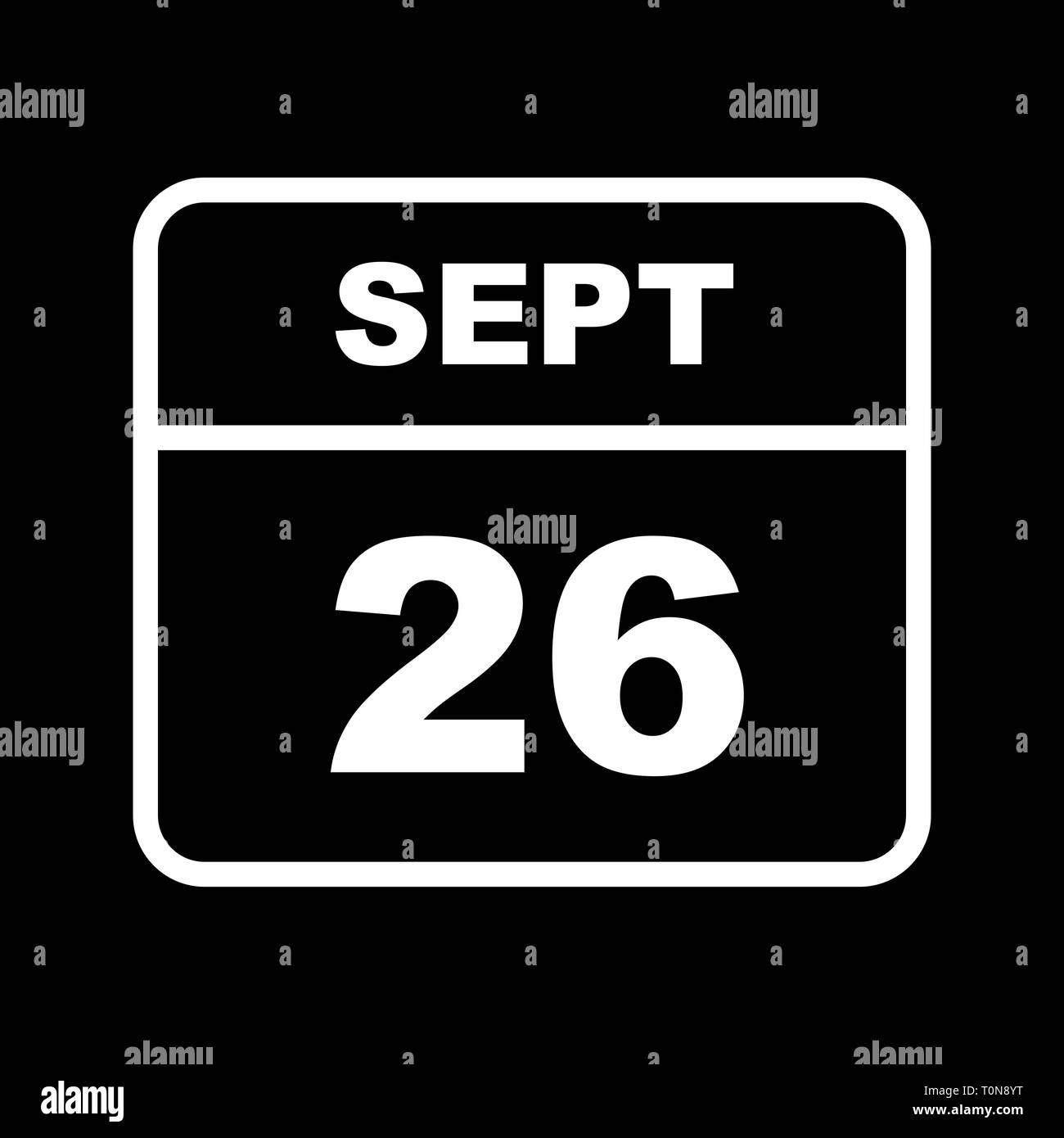 September 26 date Black and White Stock Photos & Images - Alamy
