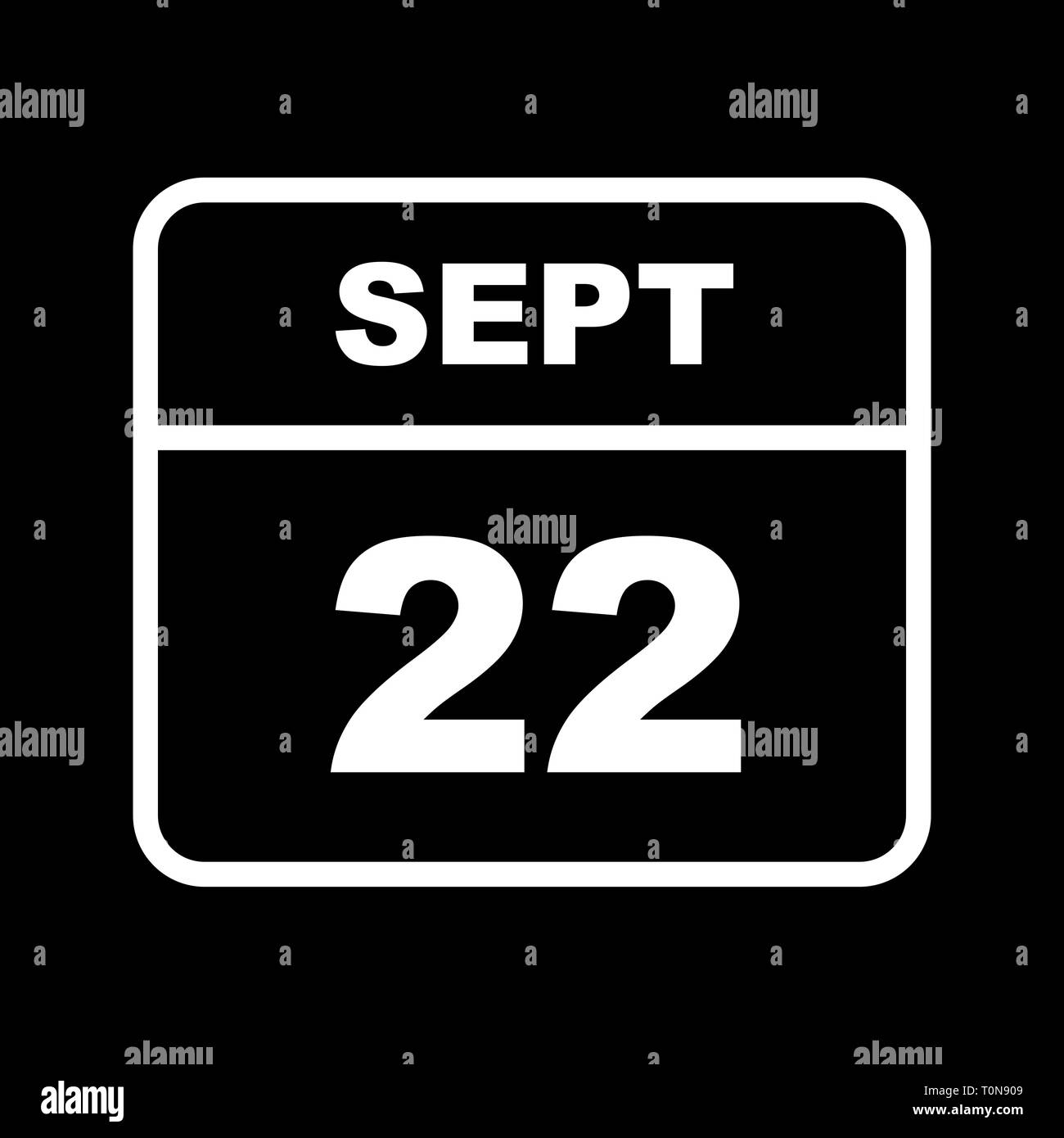 September 22nd calendar Black and White Stock Photos & Images - Alamy