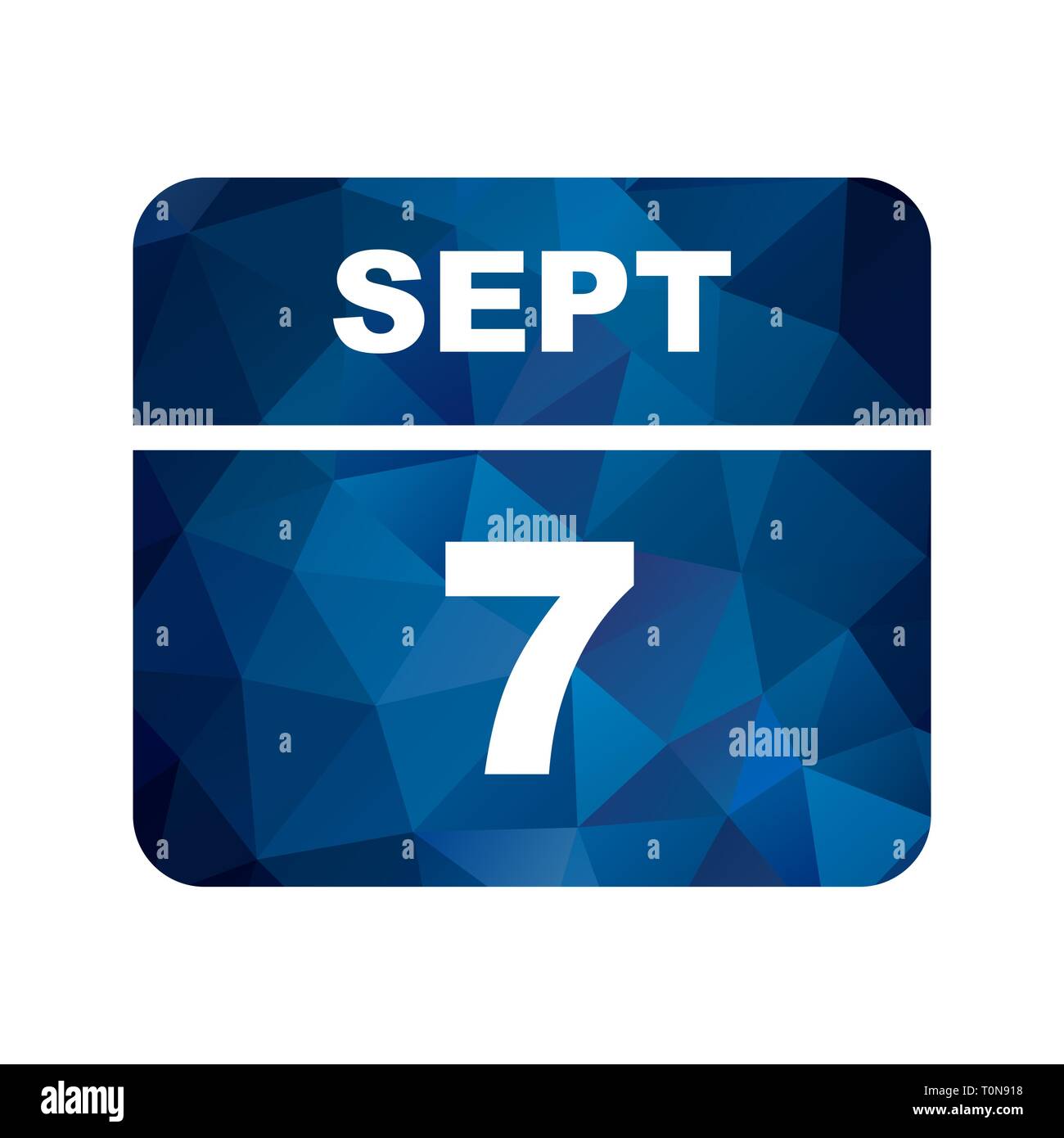 September 7th Date on a Single Day Calendar Stock Photo - Alamy