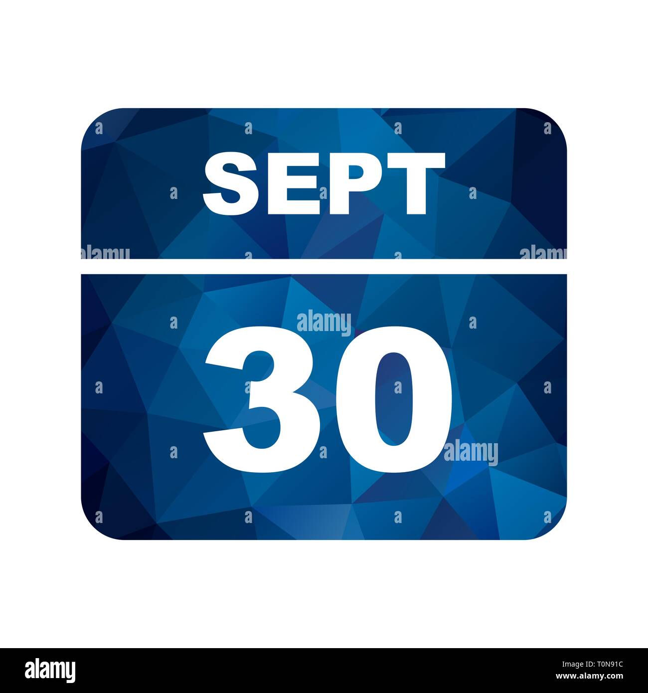 September 30th Date on a Single Day Calendar Stock Photo - Alamy