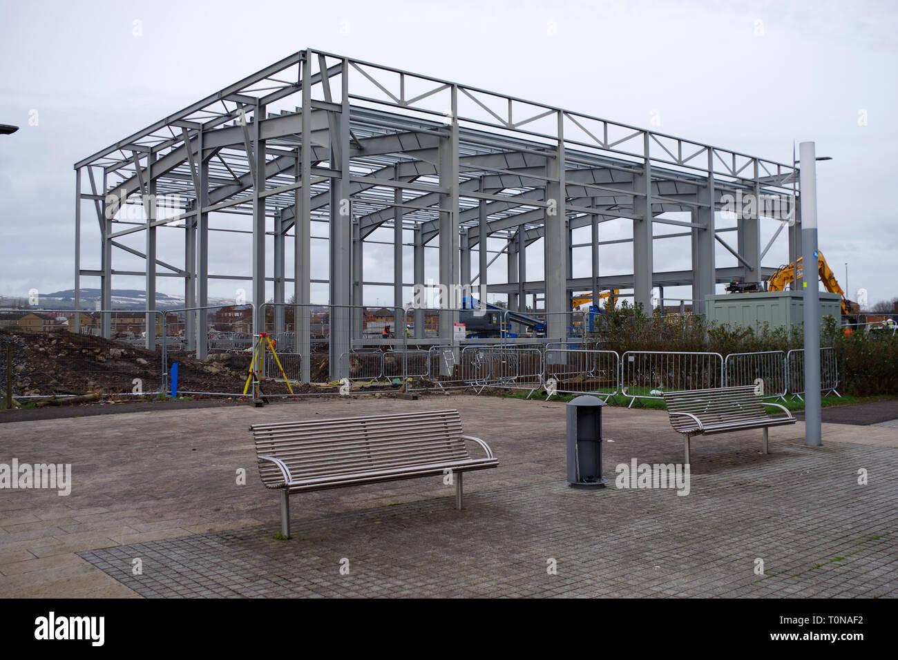 New steel fabricated building being erected on the former john Brown's ...