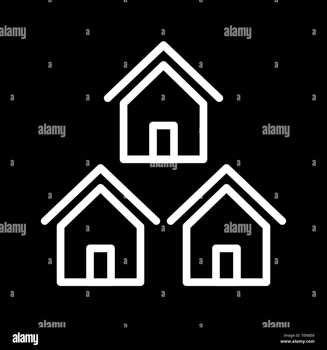 Illustration Neighborhood Icon Stock Photo - Alamy