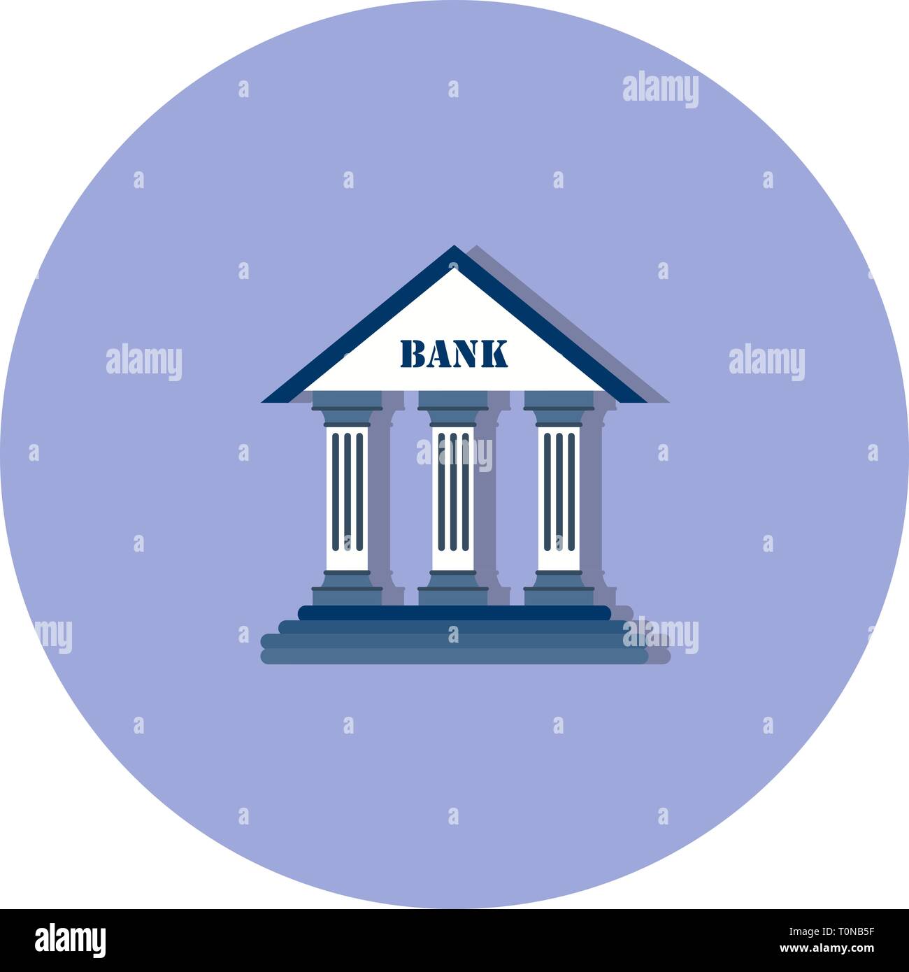 Illustration Bank Icon Stock Photo - Alamy