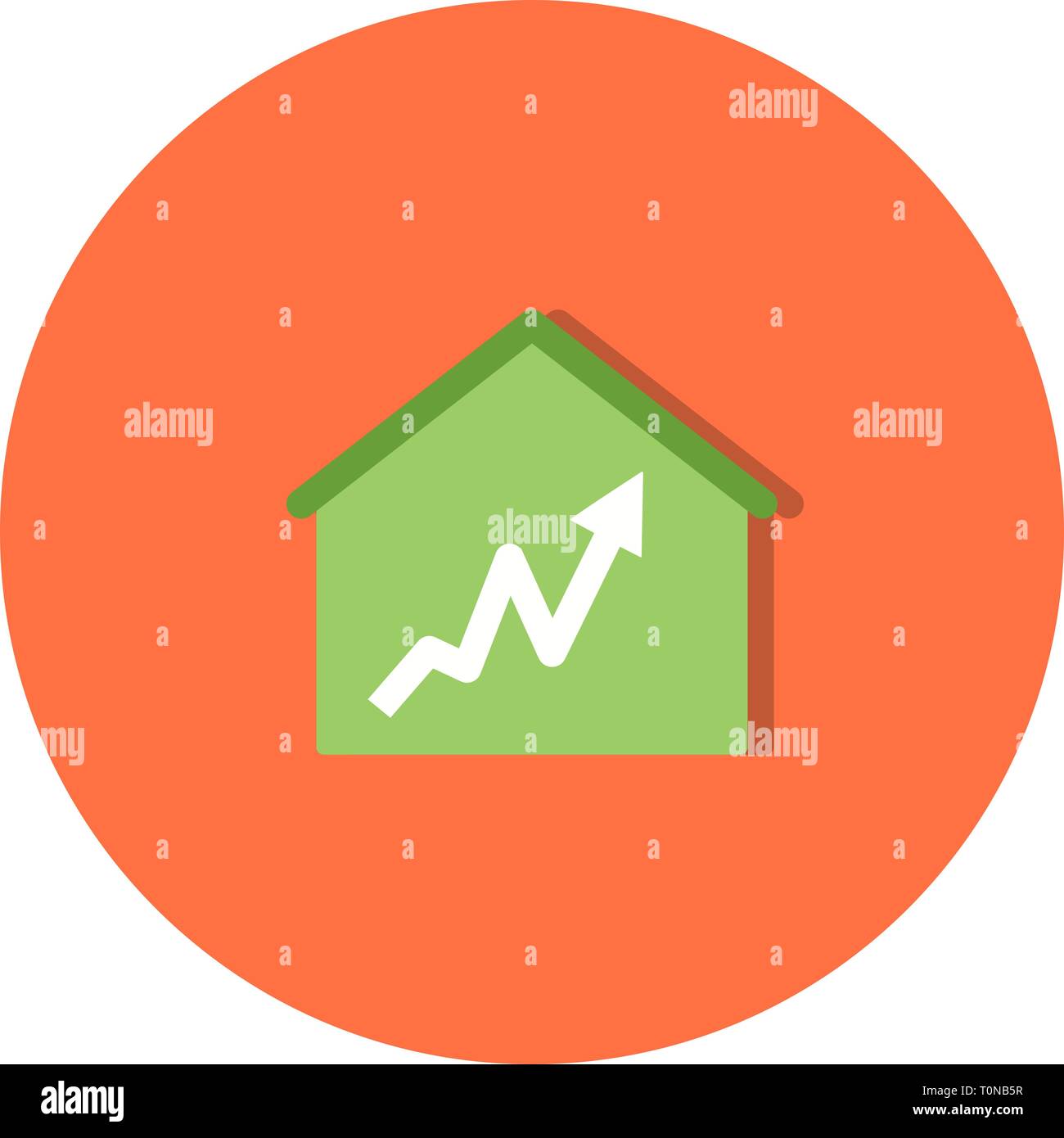Illustration Graph House Icon Stock Photo - Alamy