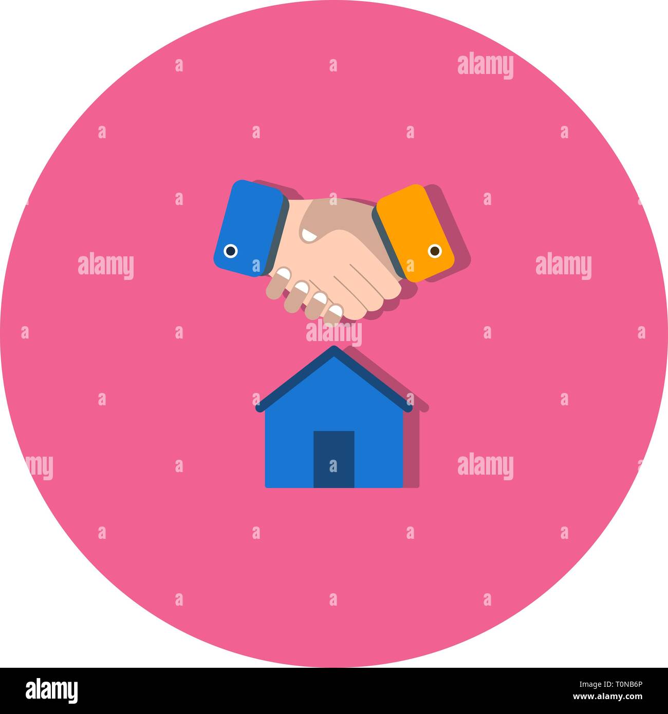 Illustration House Deal Icon Stock Photo - Alamy