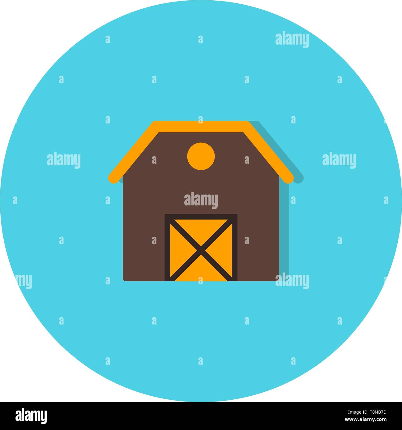 Illustration Barn Icon Stock Photo - Alamy