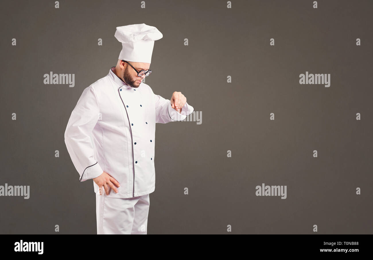 Funny chef with beard cook Stock Photo - Alamy