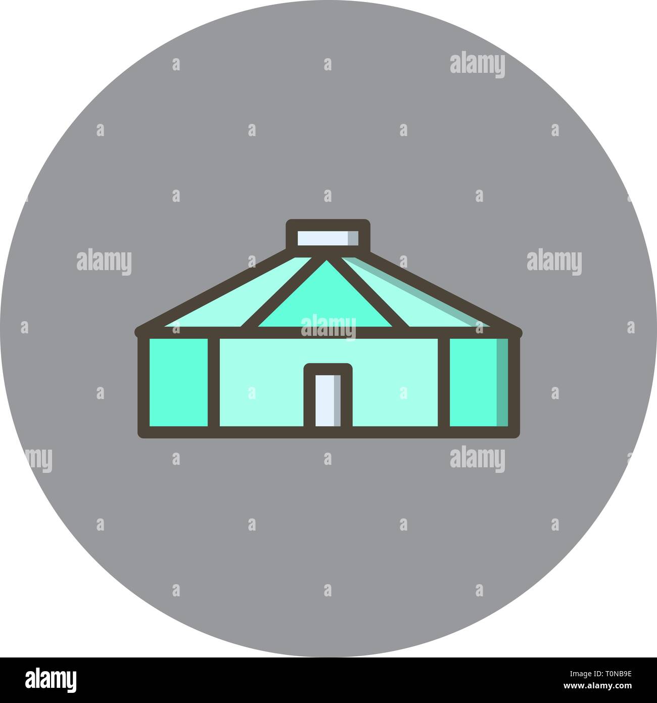 Illustration Yurt Icon Stock Photo - Alamy