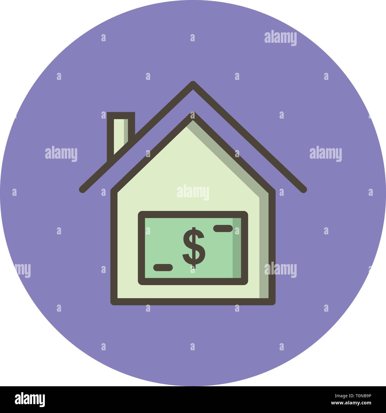 Illustration House Price Icon Stock Photo - Alamy