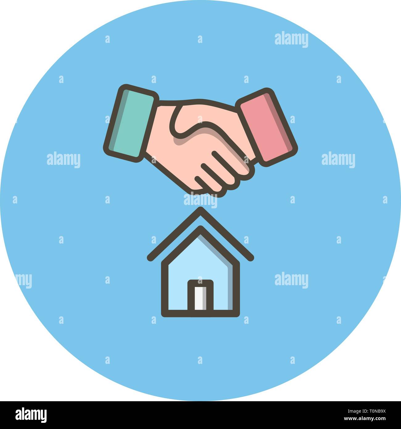 Illustration House Deal Icon Stock Photo - Alamy