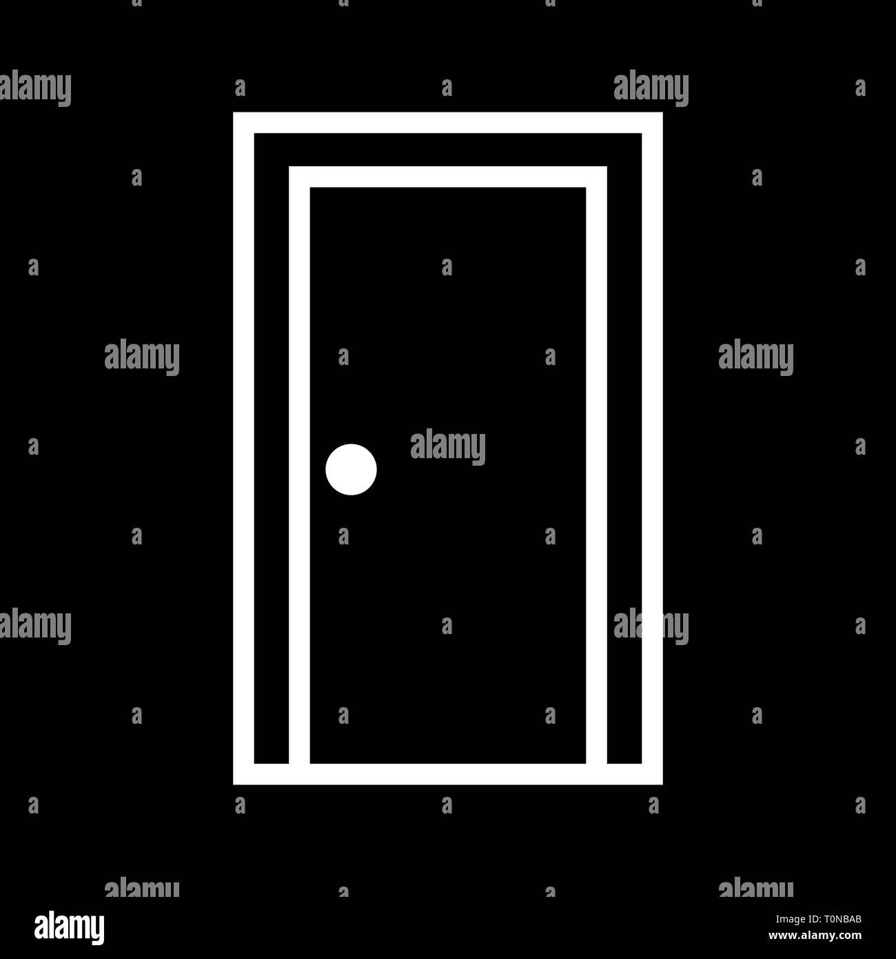 Illustration Door icon Stock Photo - Alamy