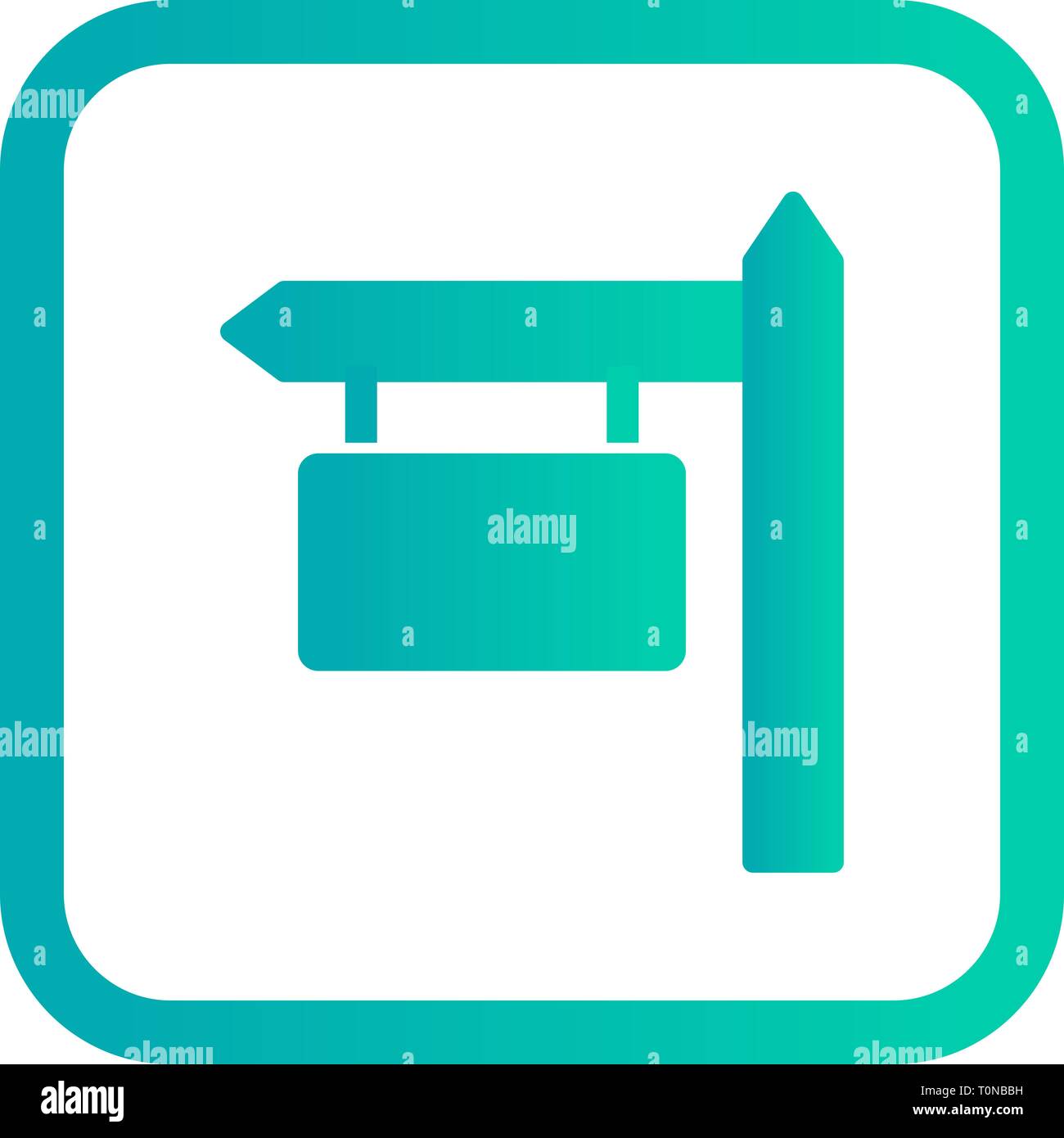 Illustration Sign Board Icon Stock Photo - Alamy