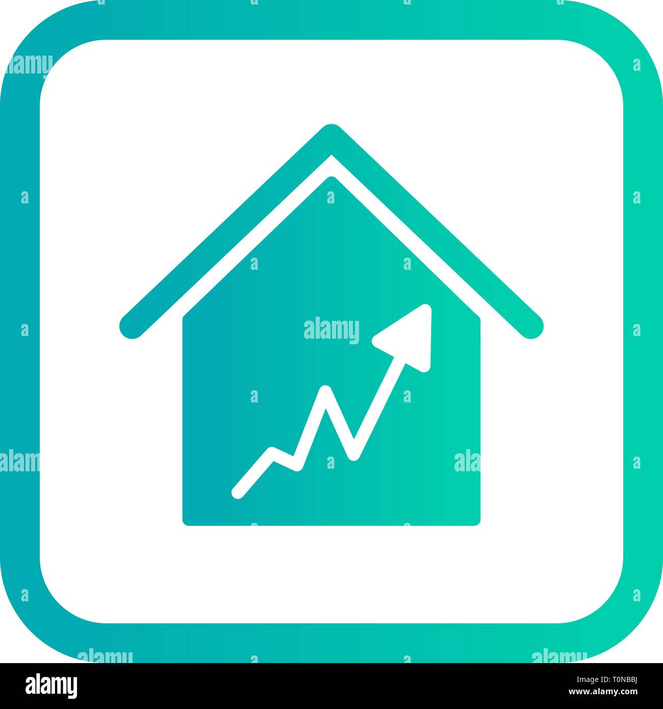 Illustration Graph House Icon Stock Photo - Alamy
