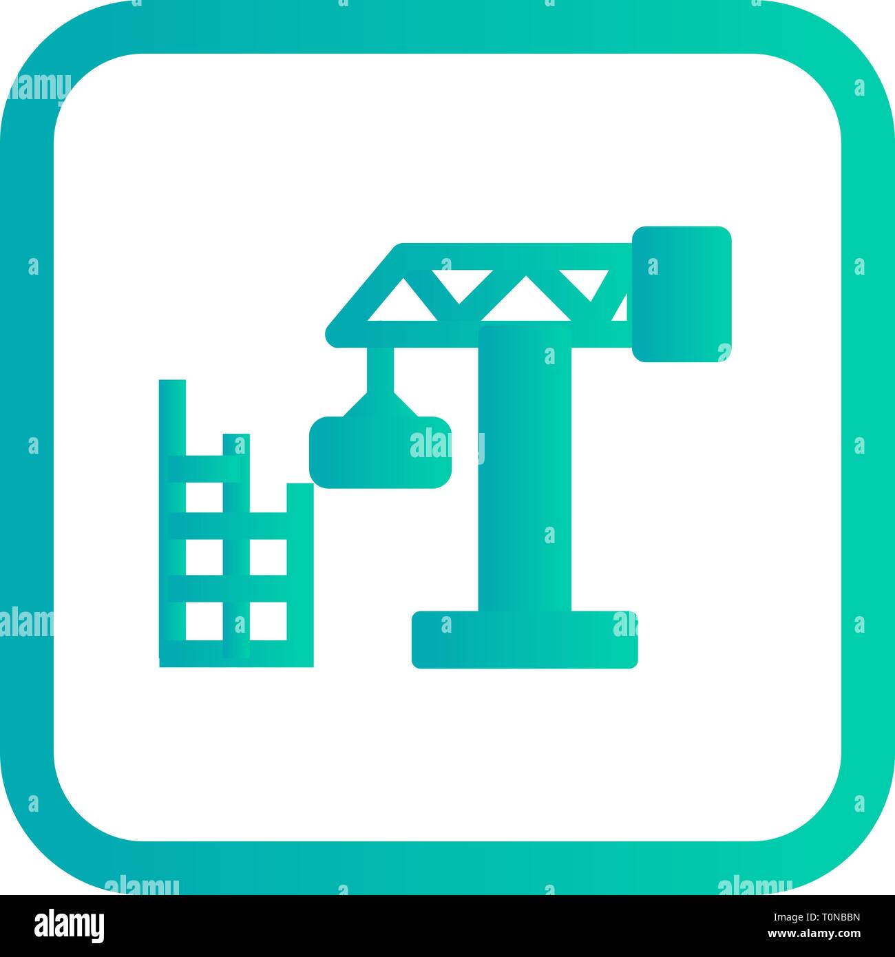 Illustration Construction house Icon Stock Photo - Alamy