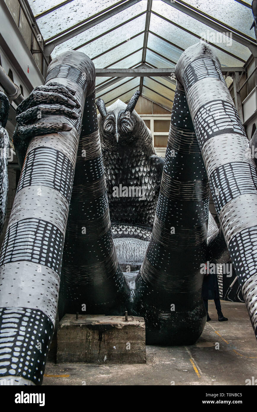Local artist 'Phlegm' is showing his latest creation called "Mausoleum ...
