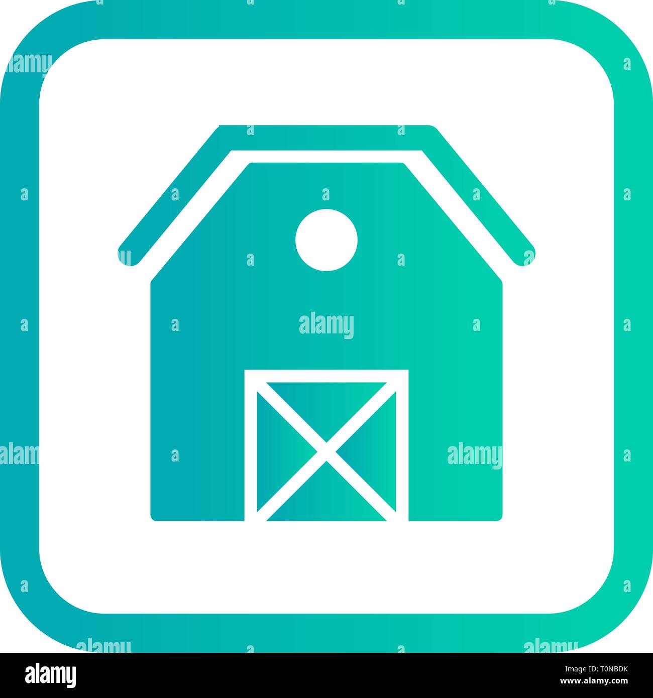 Illustration Barn Icon Stock Photo - Alamy