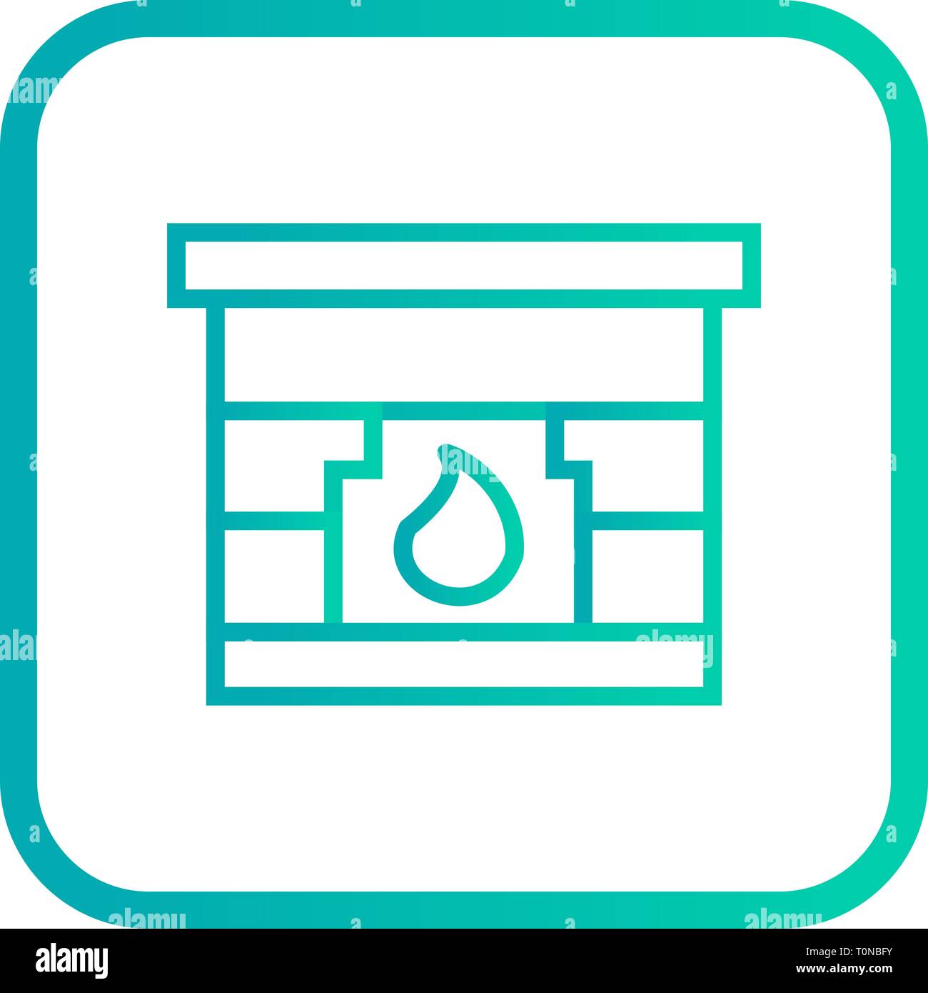 Illustration Fire Place Icon Stock Photo - Alamy