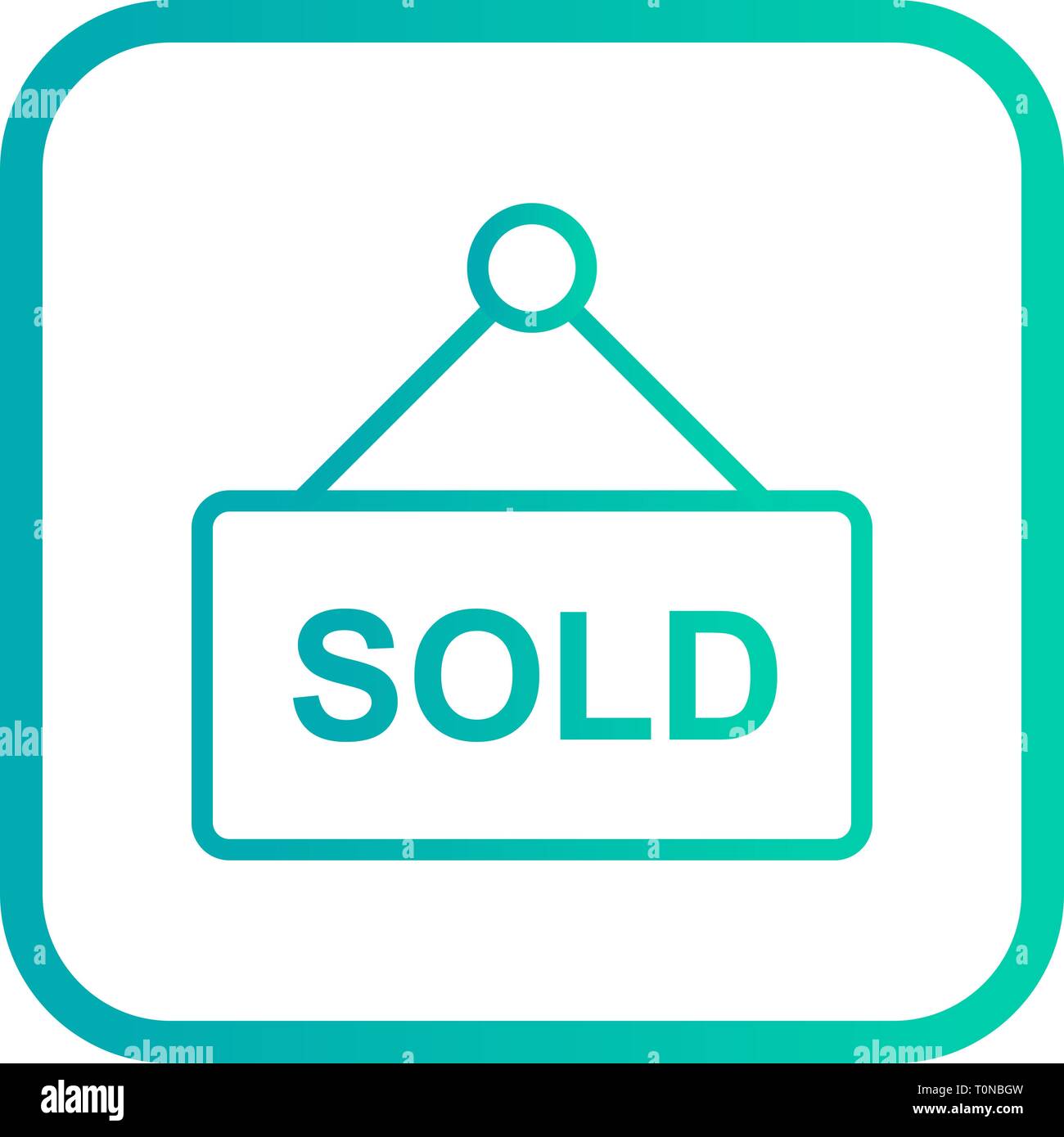 Illustration Sold Icon Stock Photo - Alamy