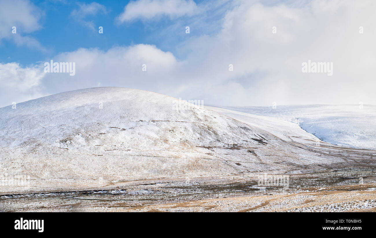 Durisdeer Hills covered in snow, South lanarkshire, Scottish borders ...
