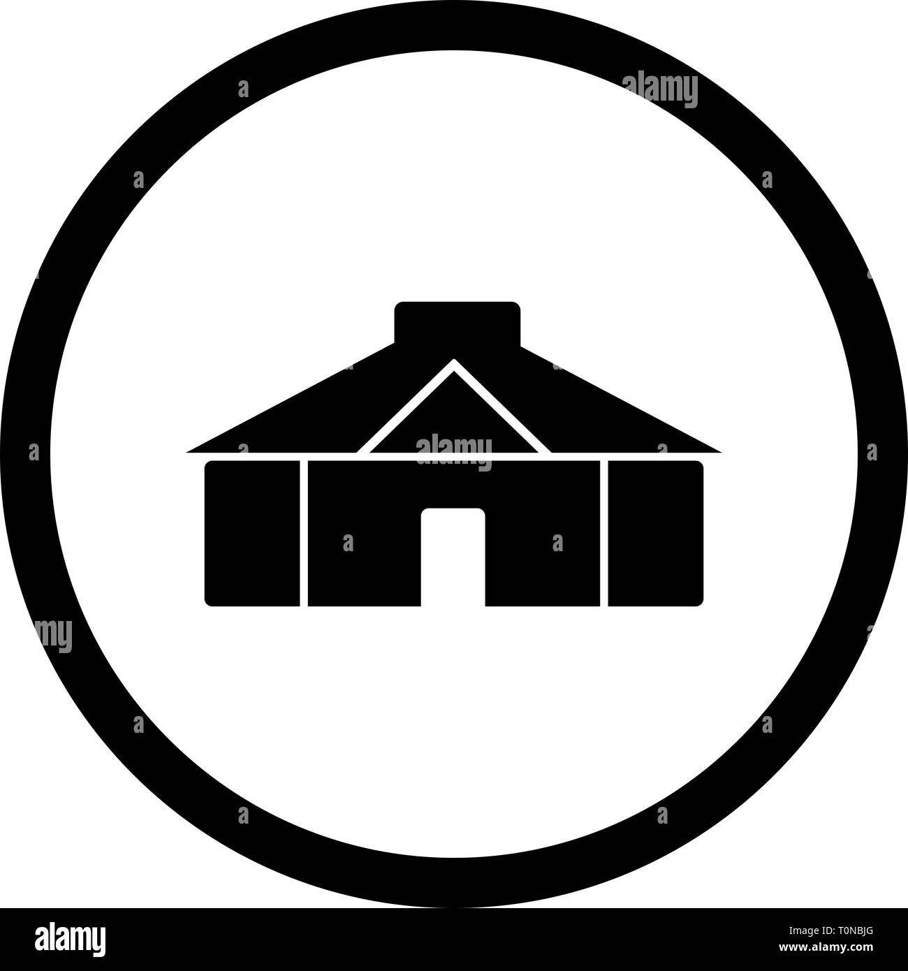 Yurt illustration Black and White Stock Photos & Images - Alamy