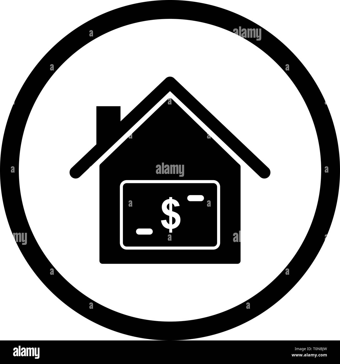 Illustration House Price Icon Stock Photo - Alamy