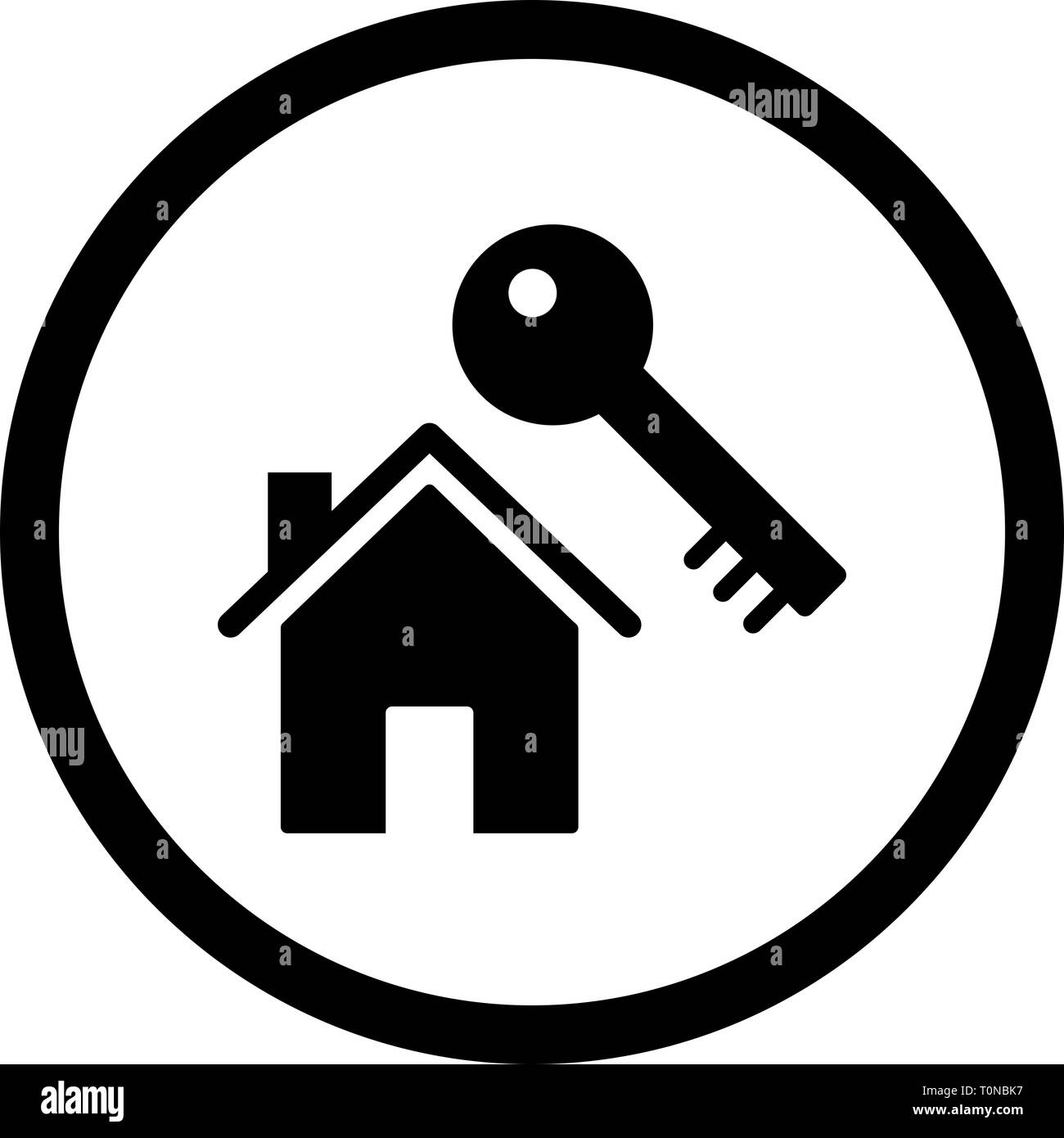 Illustration House Key Icon Stock Photo - Alamy