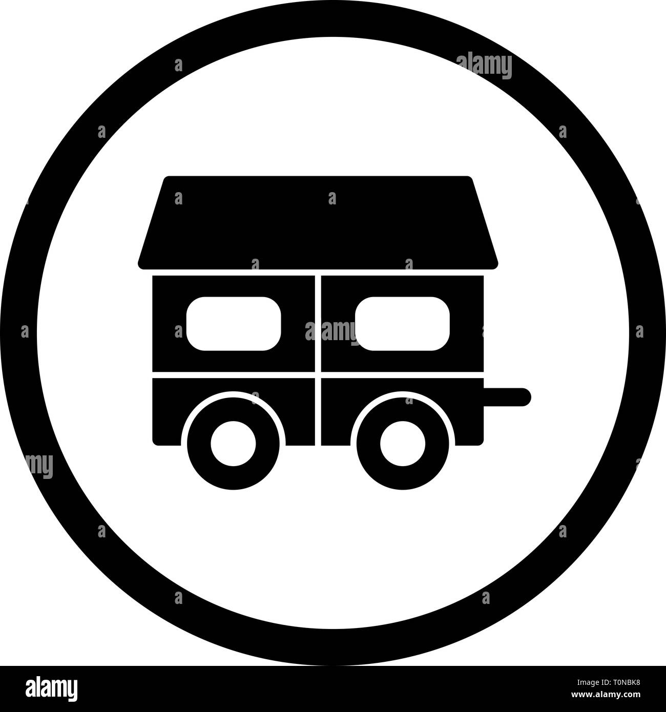 Illustration Mobile House Icon Stock Photo - Alamy