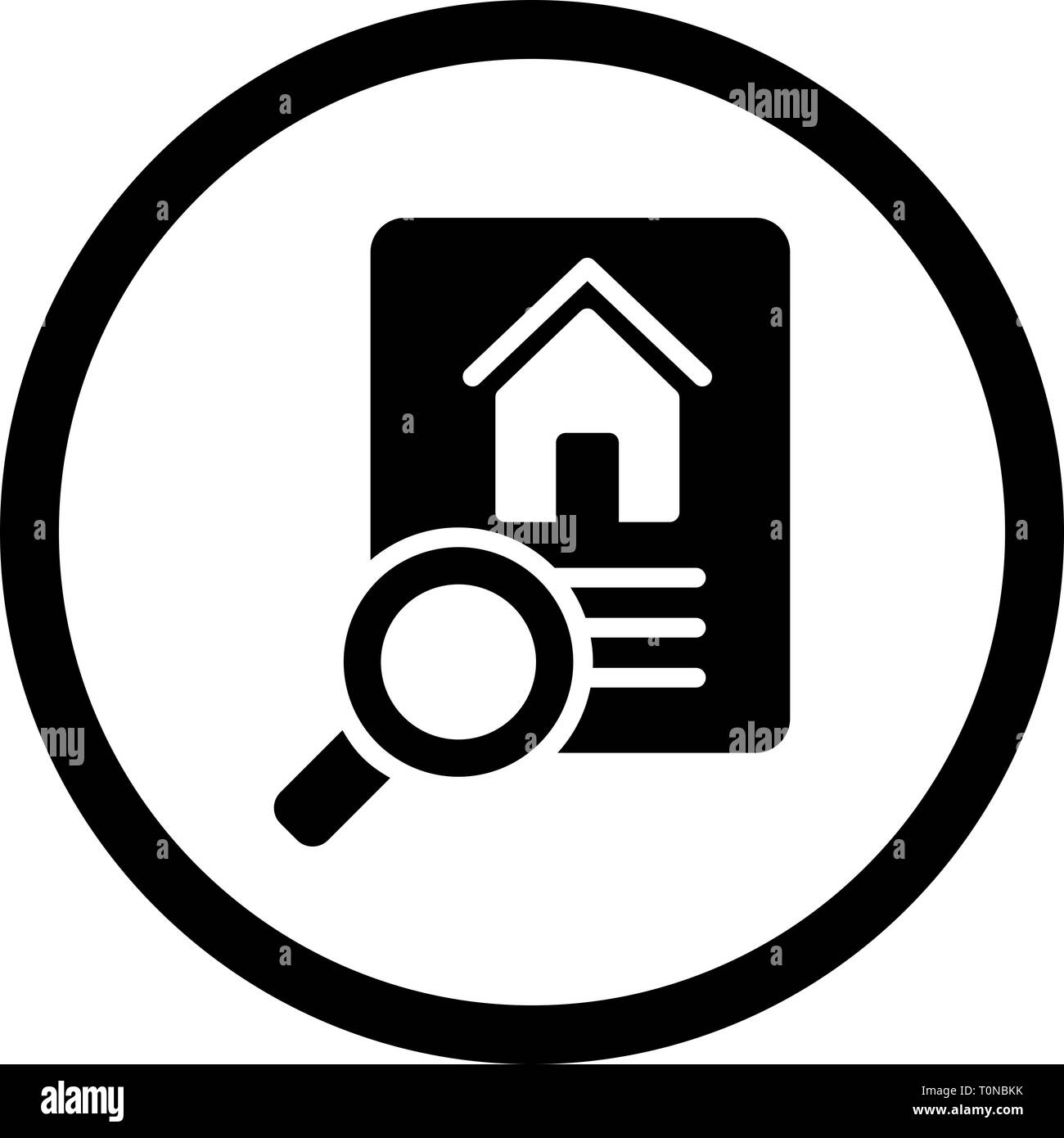 Illustration Property Search Icon Stock Photo - Alamy