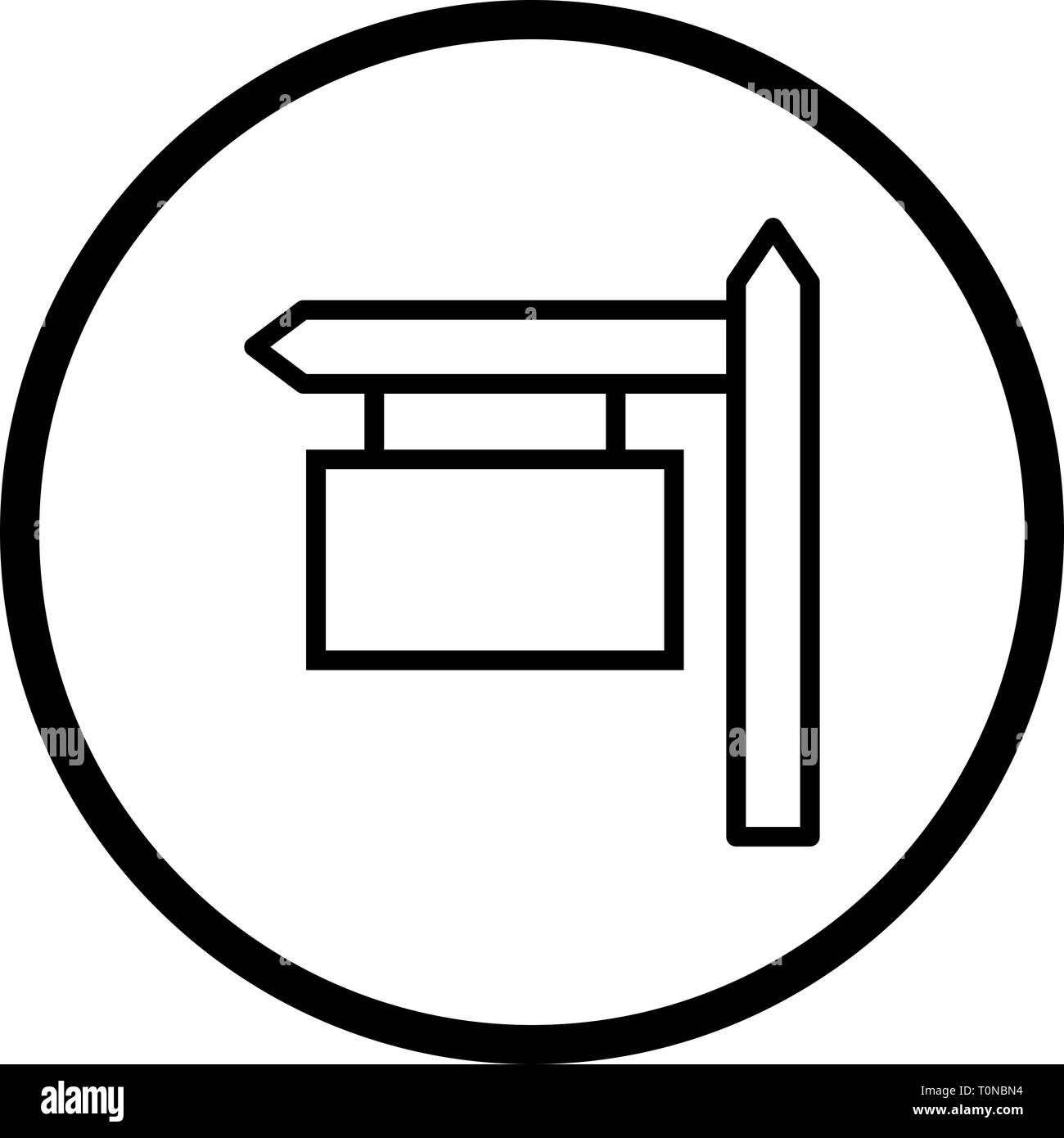 Illustration Sign Board Icon Stock Photo - Alamy